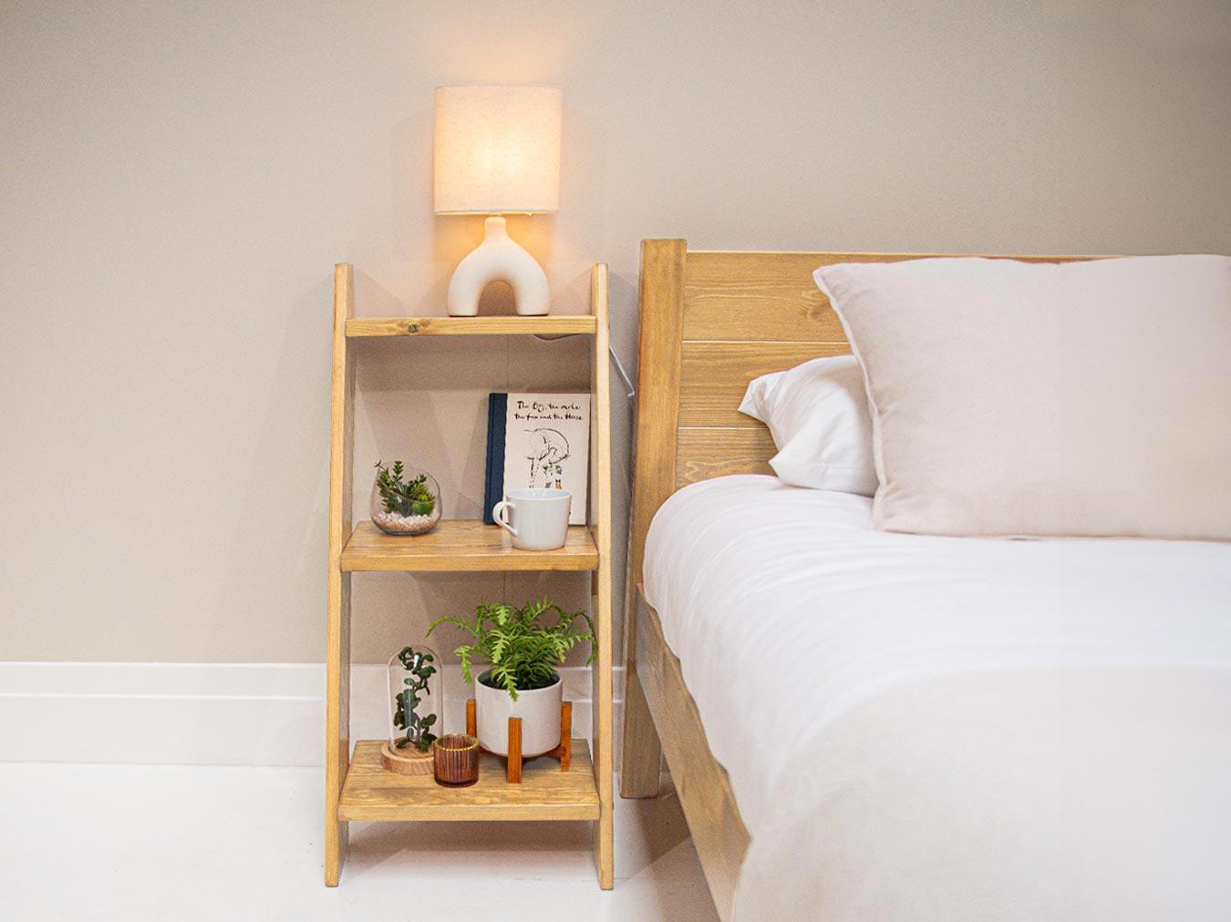 Wooden Ladder Shelf - 3 Tier | Get Laid Beds